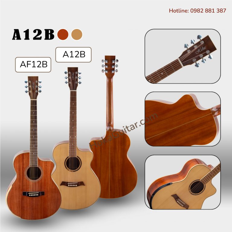 Đàn Guitar Acoustic Gỗ Hồng Đào Già Full Thịt AF12B